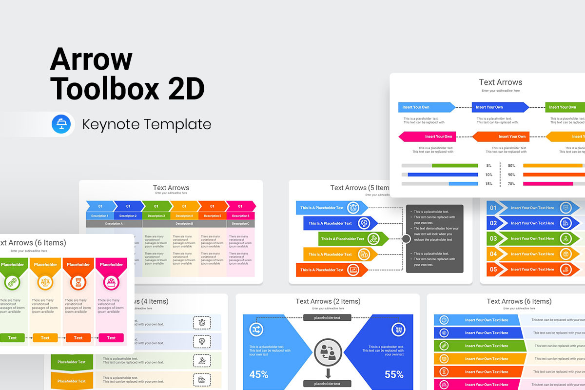 Arrow Toolbox 2D Keynote Template | Nulivo Market